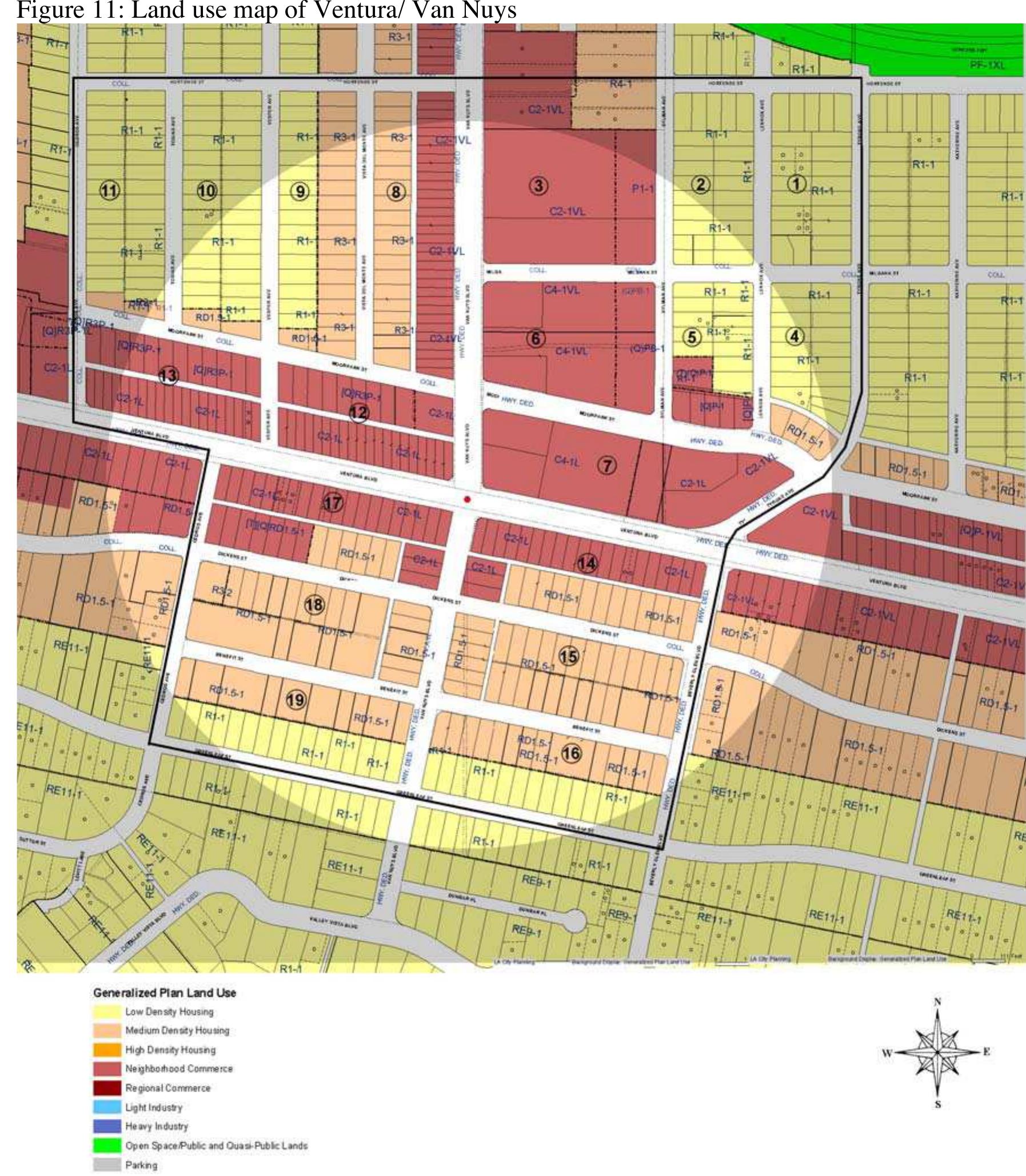 Base map: zimas zone information and maps access system,