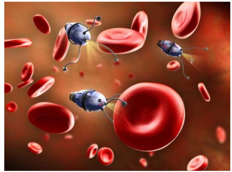 Nanobots (source: www.techschool.ro ) nanobots the size of a
