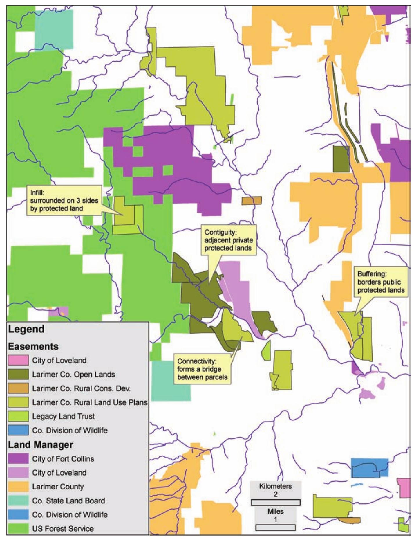 Maps of important wildlife habitat (i.e., wetlands, ripar-