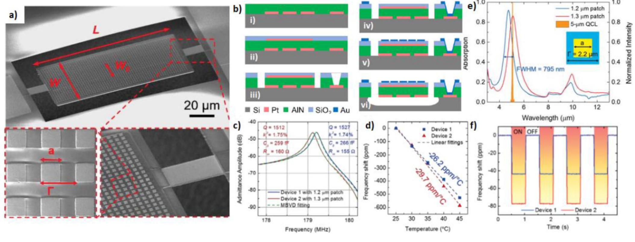 (a) scanning electron microscope images of the narrowband
