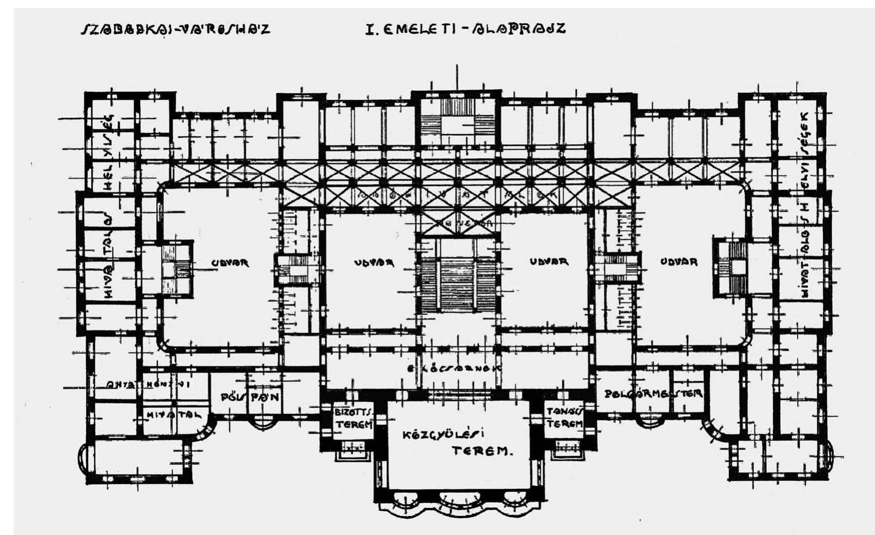 4. marcell komor und dezsé jakab: first floor plan of city
