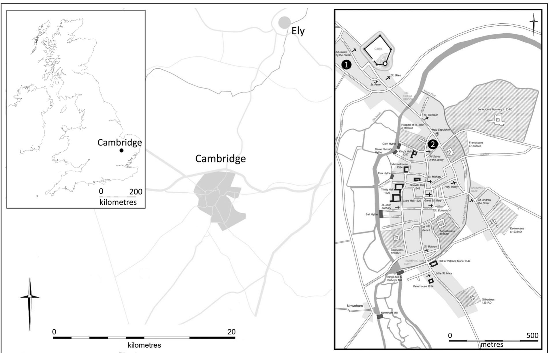 Top left: map of the united kingdom showing the location of