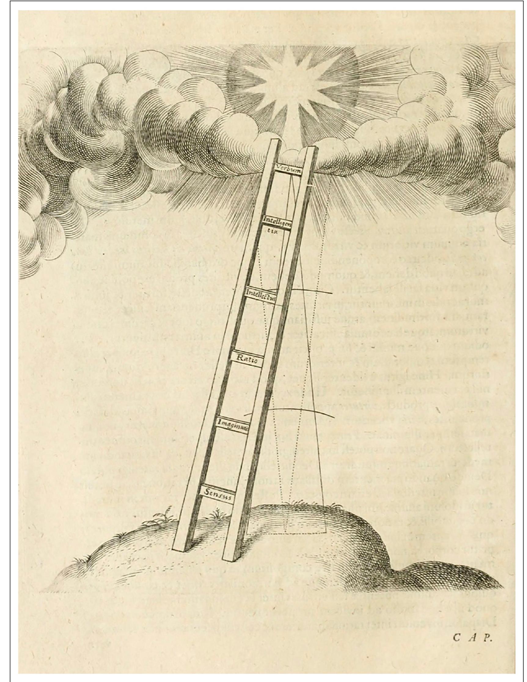 Robert fludd’s illustration of a jacob’s ladder, ascending