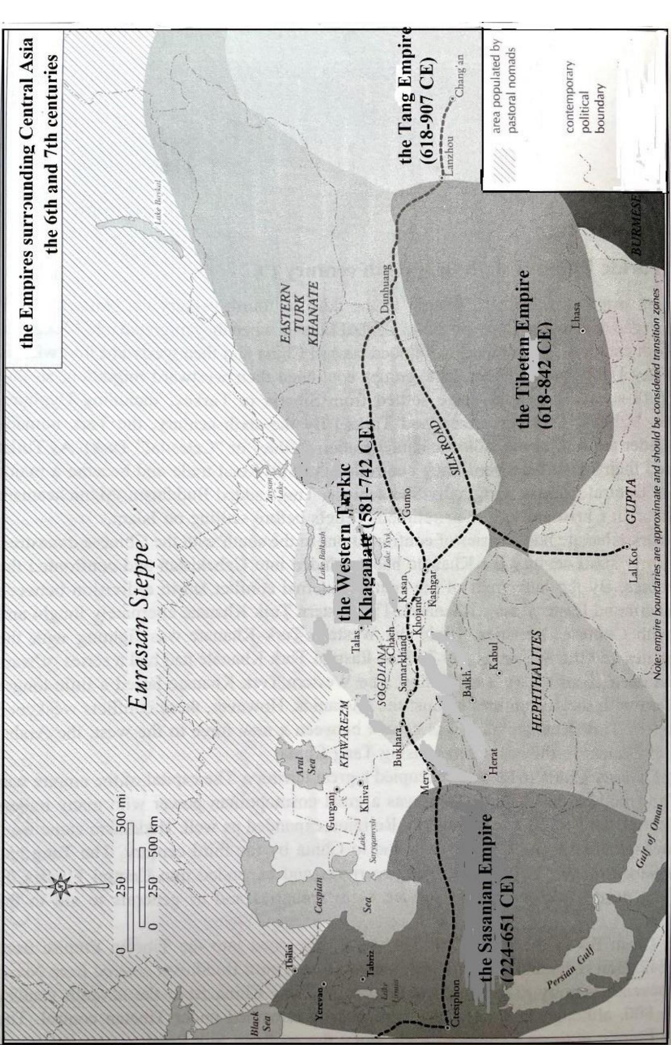 I maps map |: the empires surrounding central asia (the