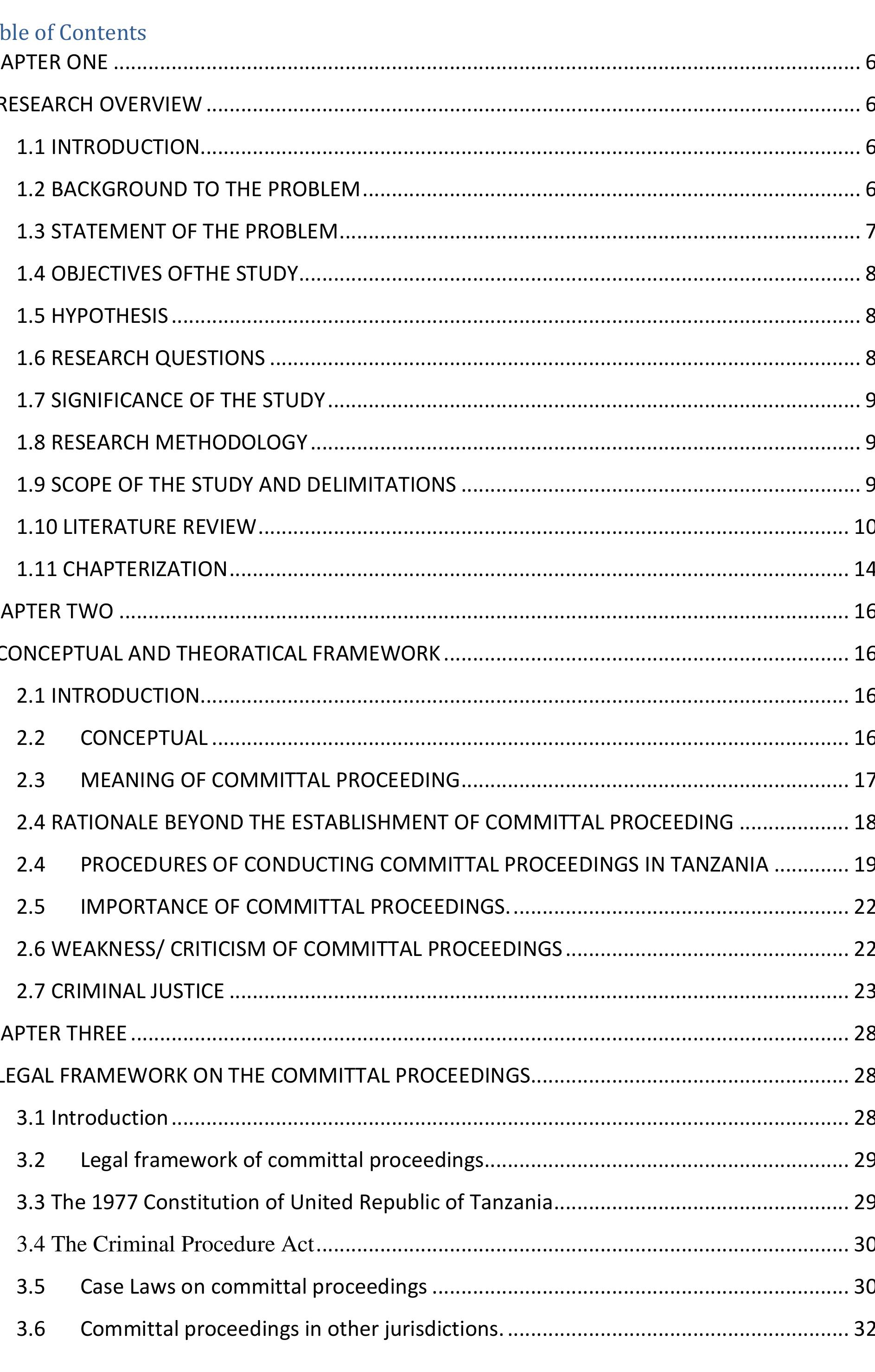 (PDF) Committal Proceedings Practice in Tanzania