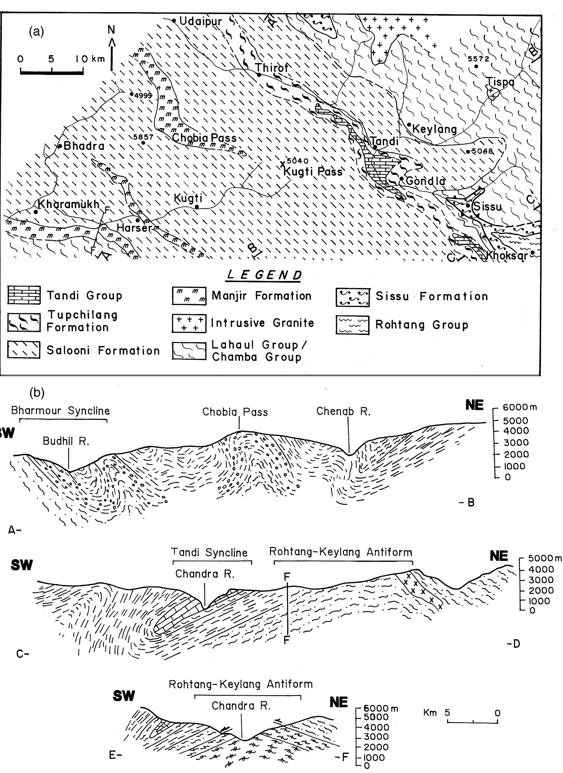 A. geological map of bharmor in chamba and tandi in lahaul