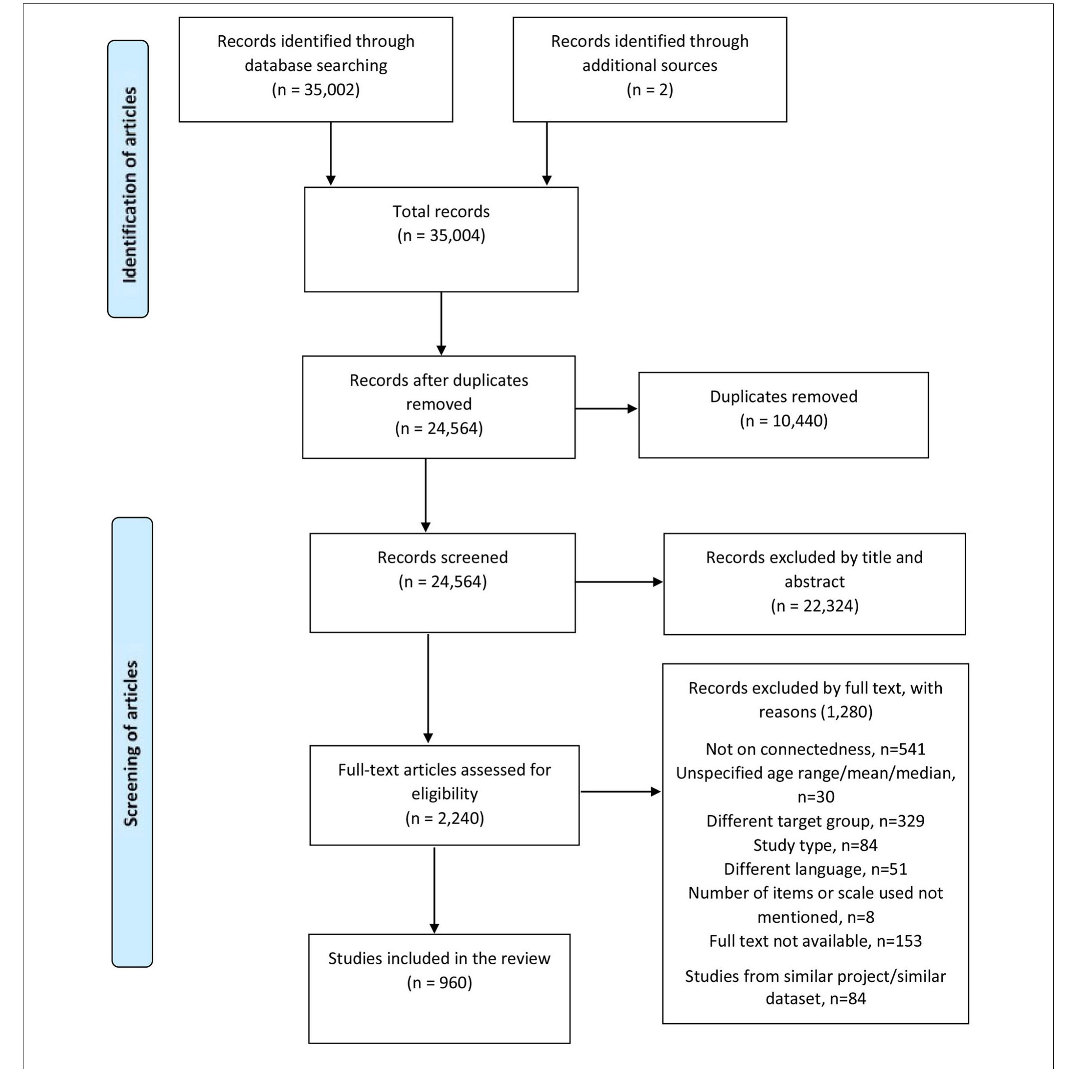 | flowchart for the scoping review process.