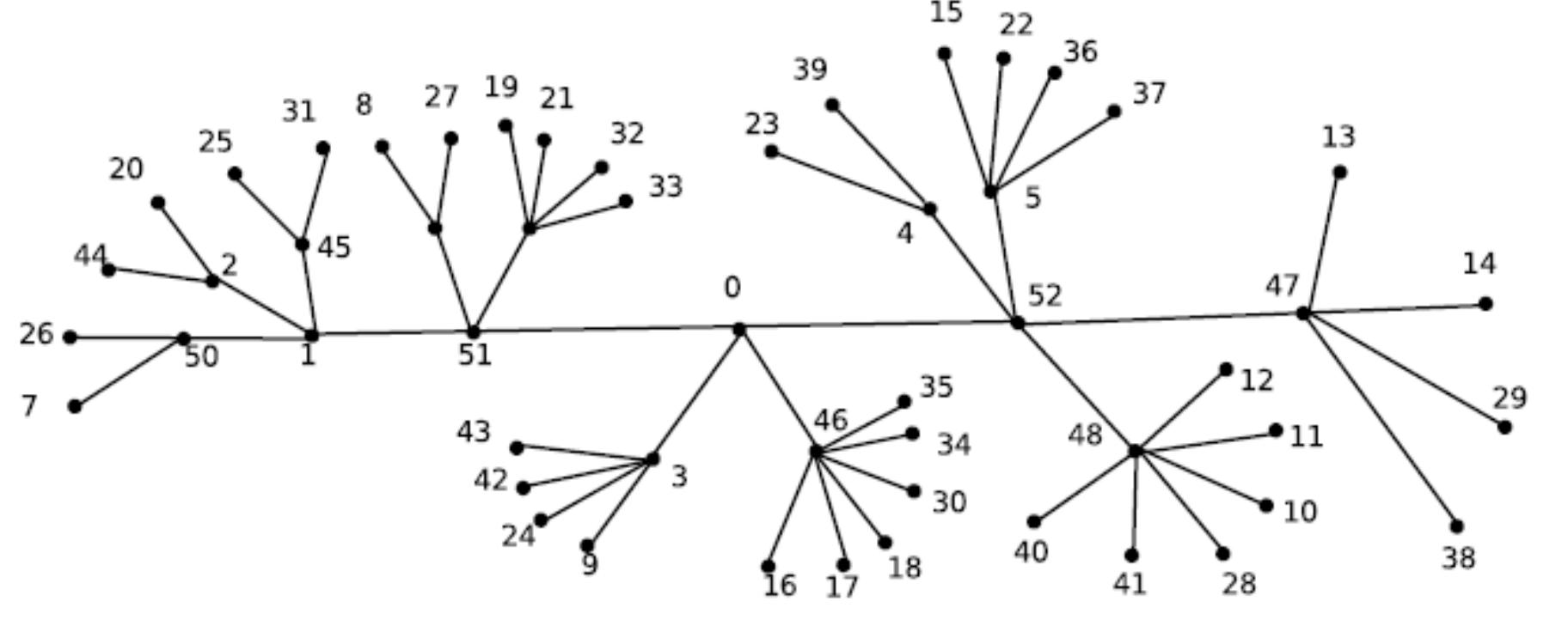 18: an example of gracefully labeled 53-vertex lobster