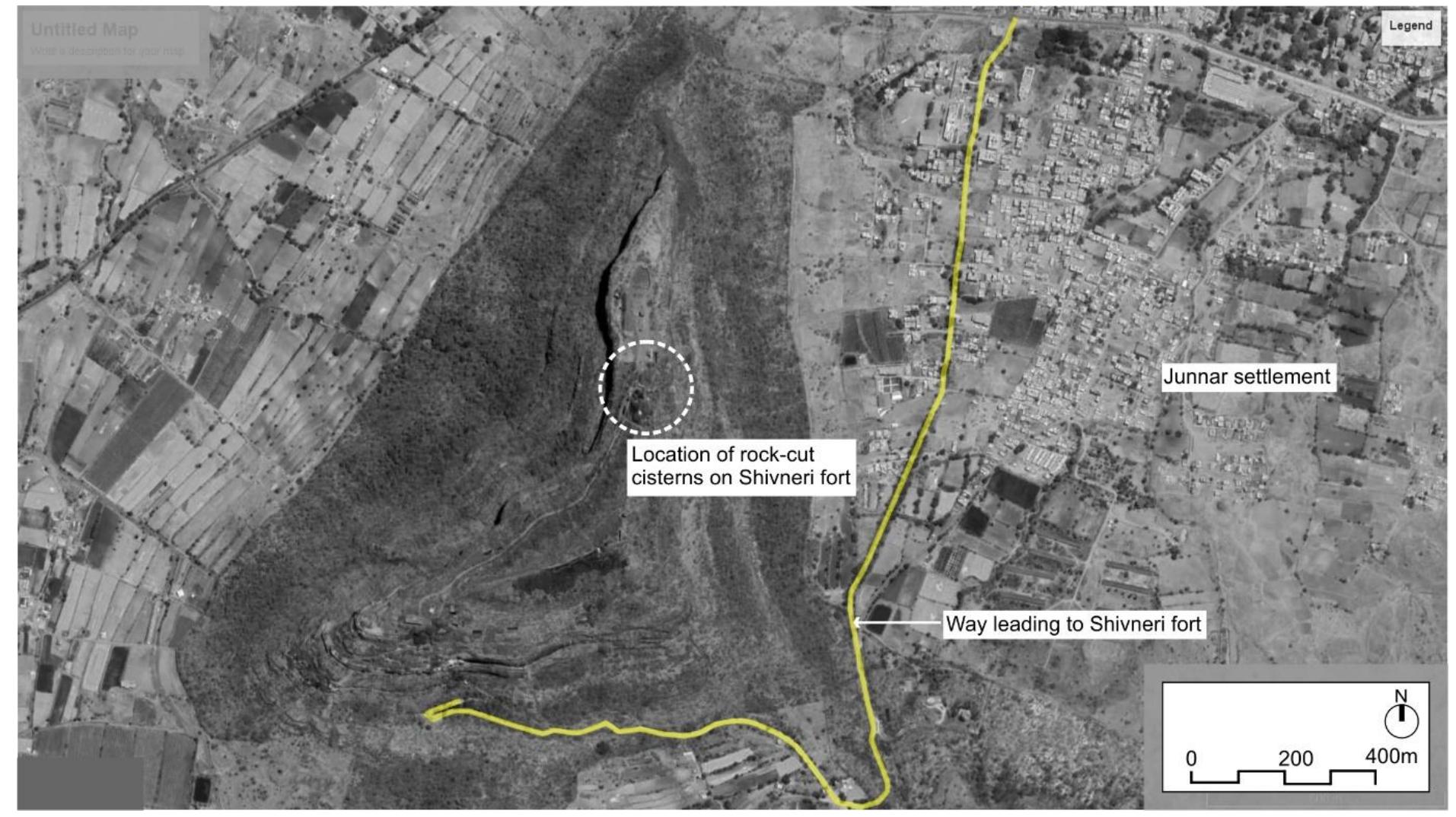 6: sketch map of shivneri fort, junnar showing the location