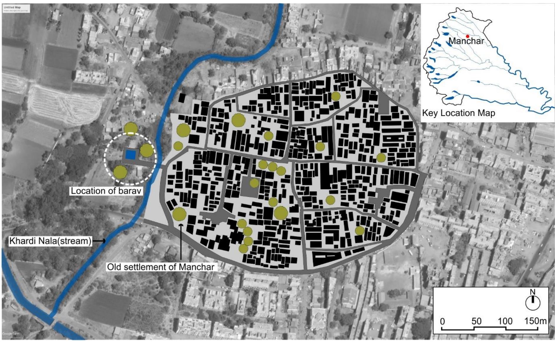 13: map of manchar with the location of barav. source: data