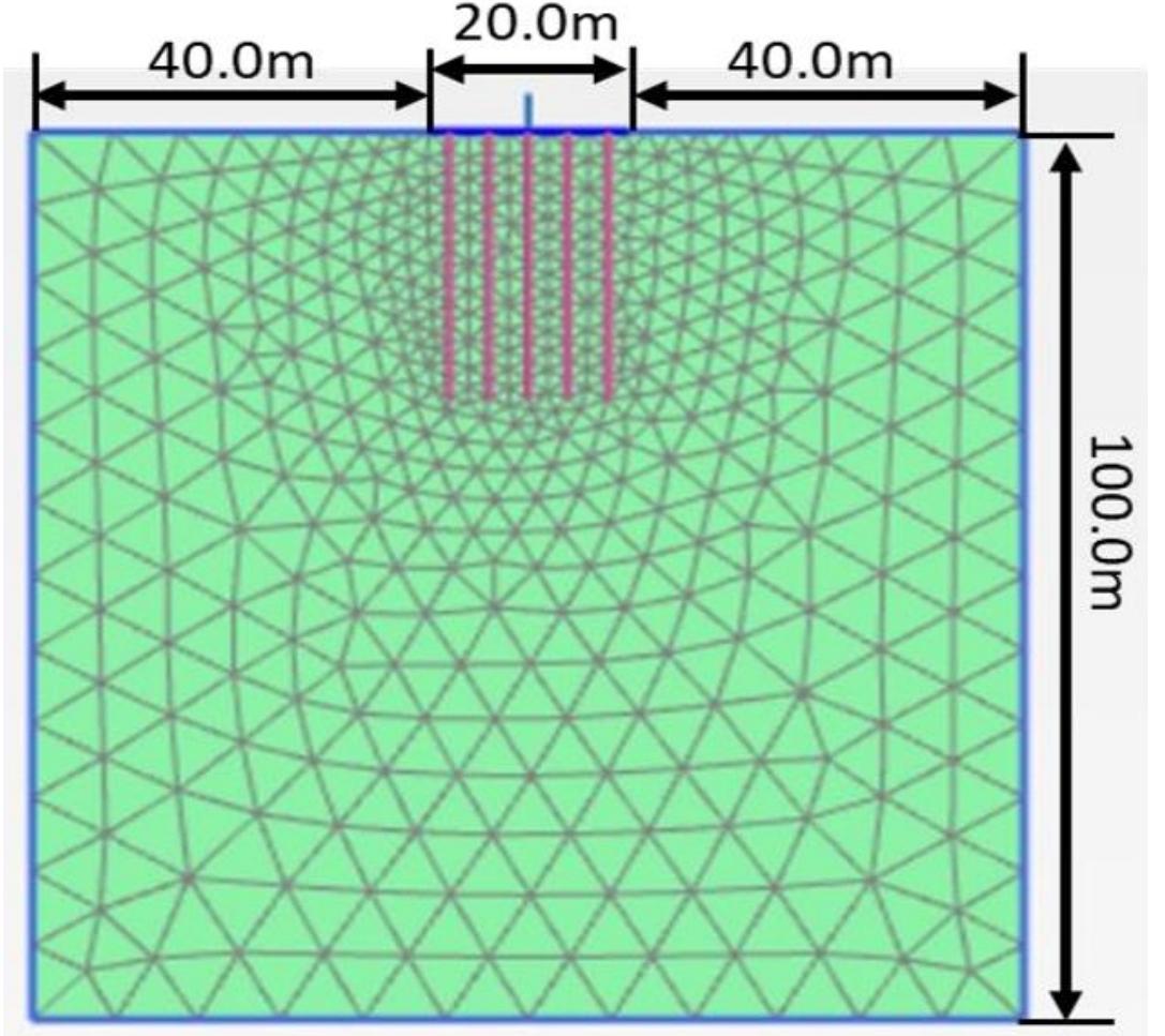 - finite element model of piled raft foundation