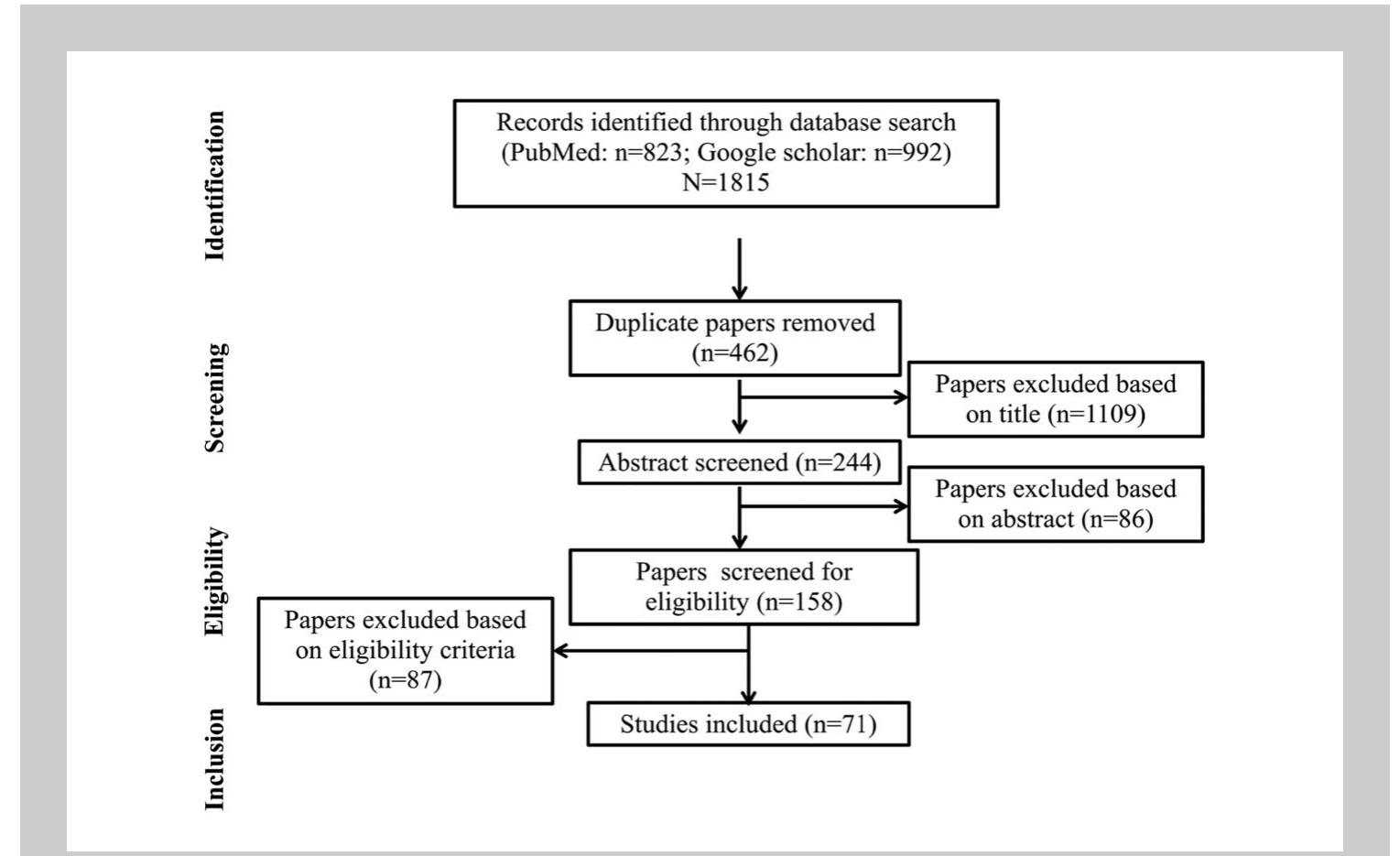 Flowchart illustrating the different phases of the search