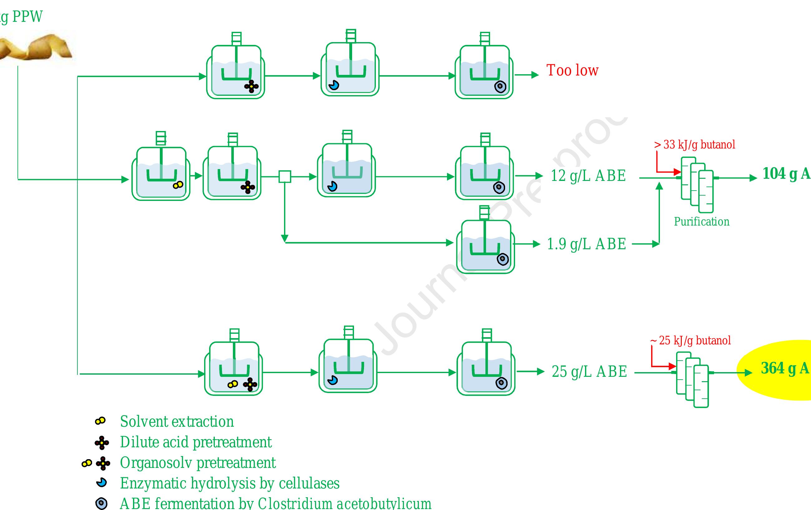 Figure 1 - Efficient biobutanol production from potato peel