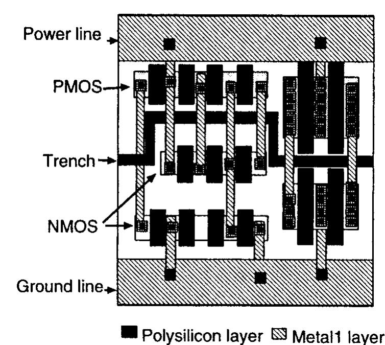 Layout model of proposed standard cell. fig. 14. layout