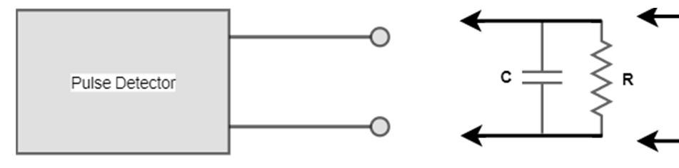 Pulse detector equivalent circuit.