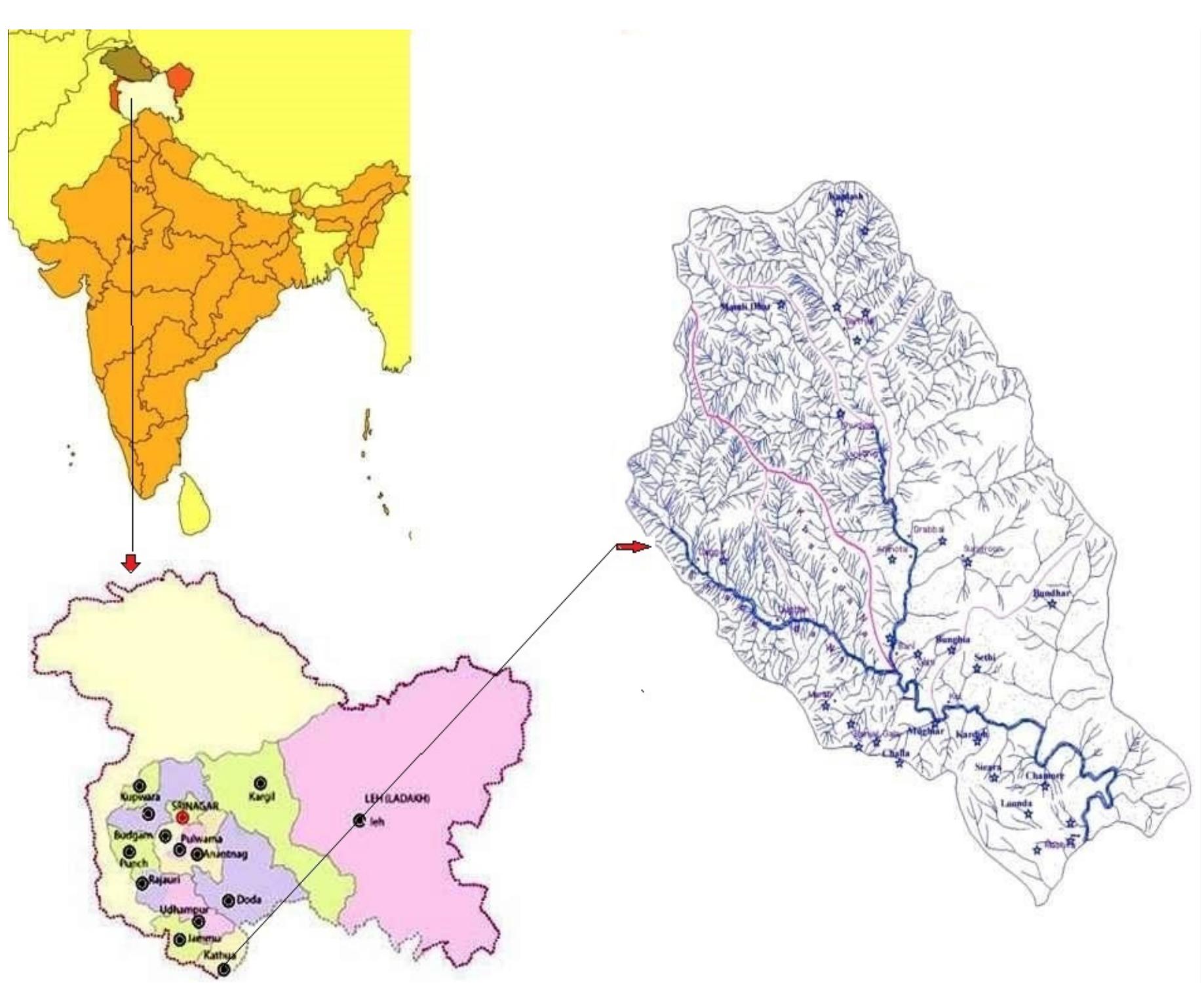 Location map of the bani valley (jammu and kashmir), western
