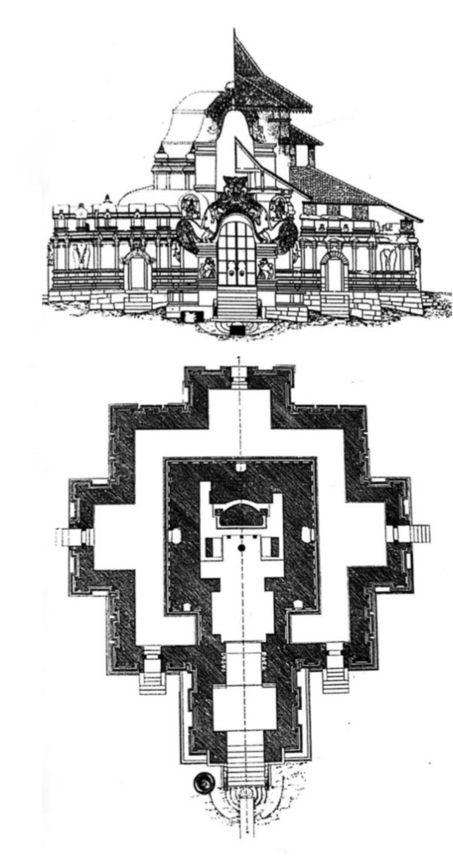 Drawing layout plan 1: layout plan of the exterior view of