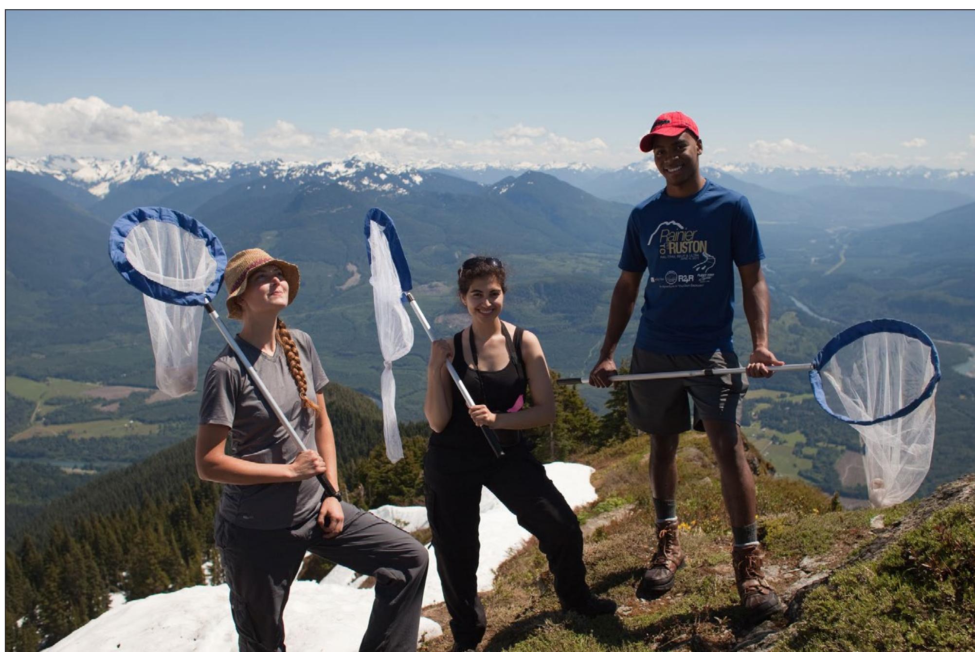 Members of the cascades butterfly citizen science team on