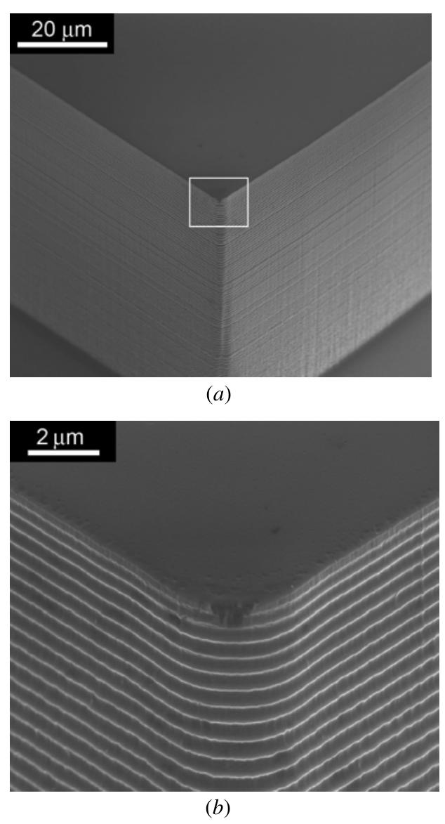 (a) sem photograph of a si sidewall after the drie bosch
