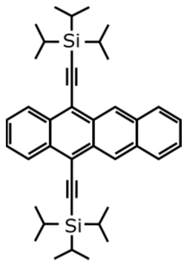 1: schematic illustration of a tips-tetracene molecule.