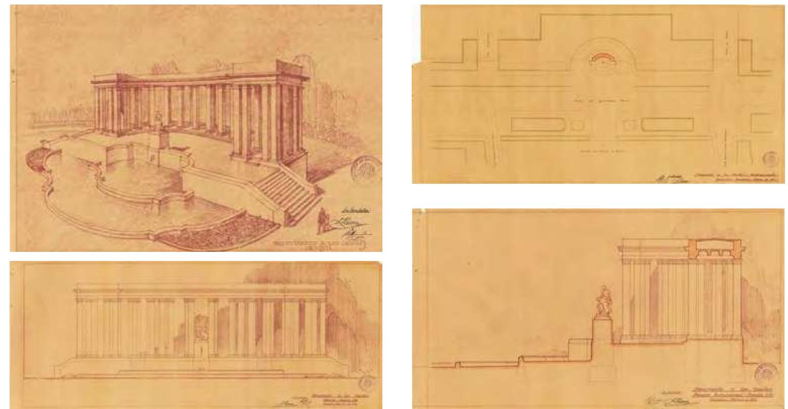 S. 28-31: perspective, floor plan, elevation and