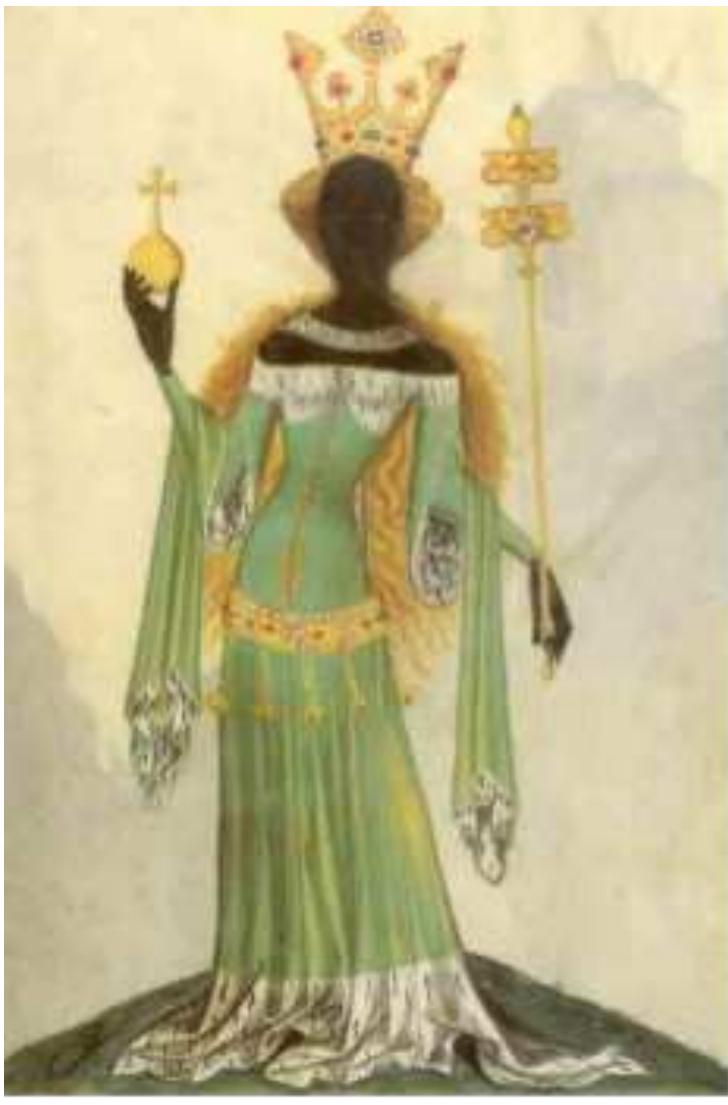 The queen of sheba, from a 15th-century manuscript now at