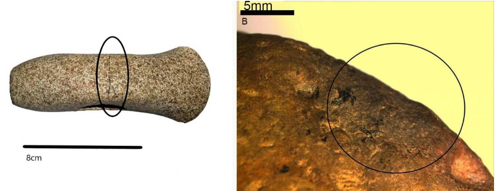 A battle-axes and an axe-hammer with heat alteration. image