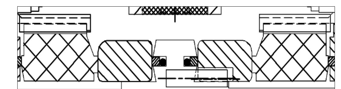 Fillet design rotating face with internal drive pins for