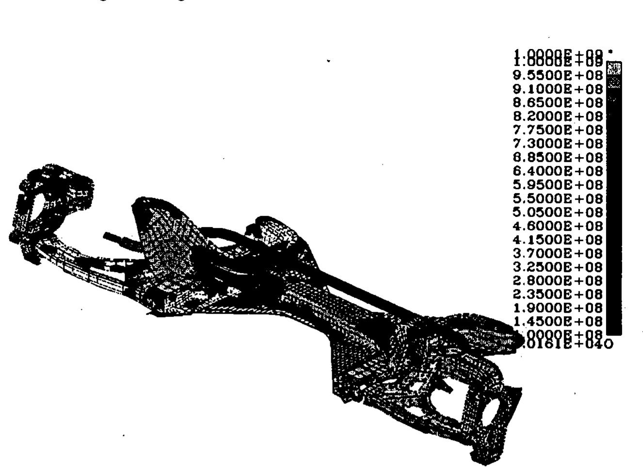 Remaining fatigue life cycles for front suspension