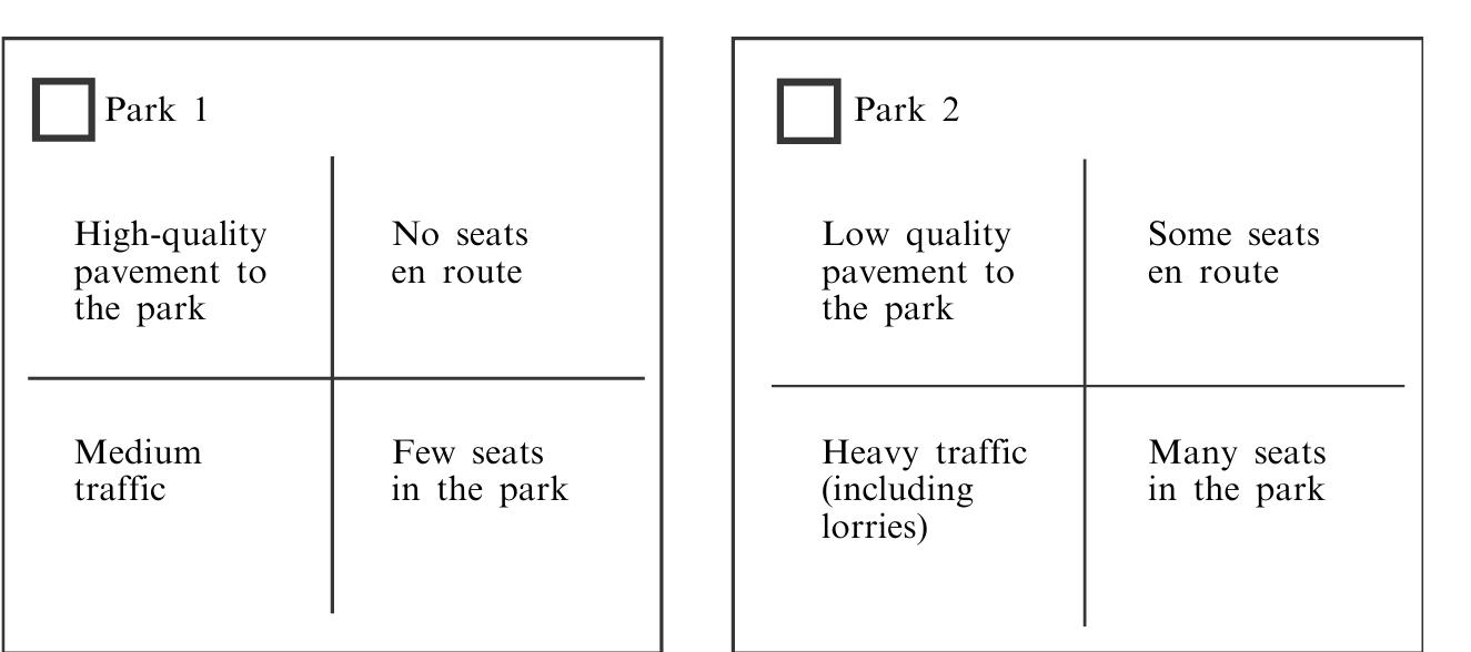 Example of a paired comparison conjoint task.