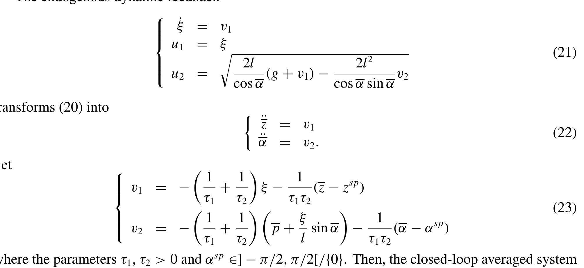 Figure 5 - Flatness and defect of non-linear systems: