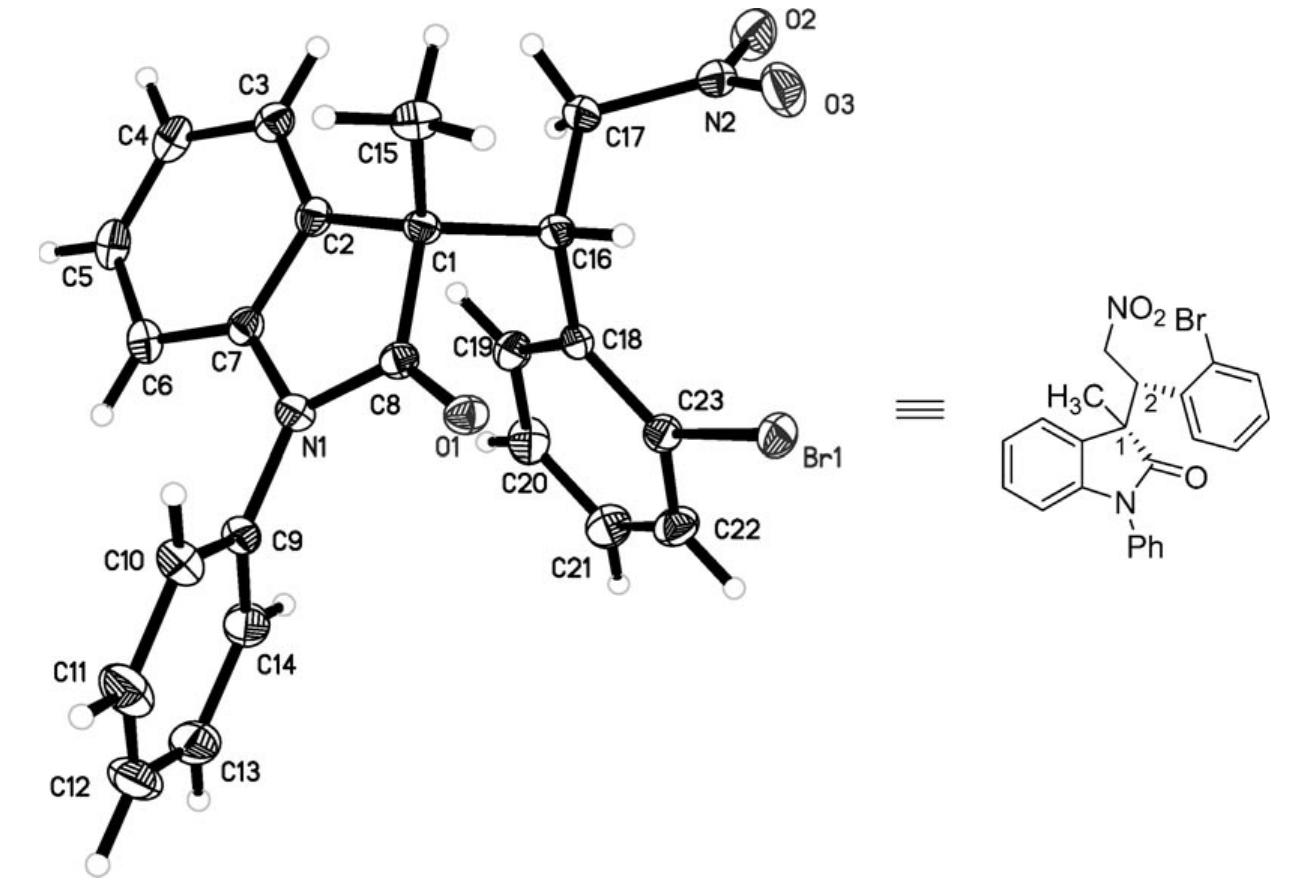 X-ray crystal structure of 12. stereoselectivity could be