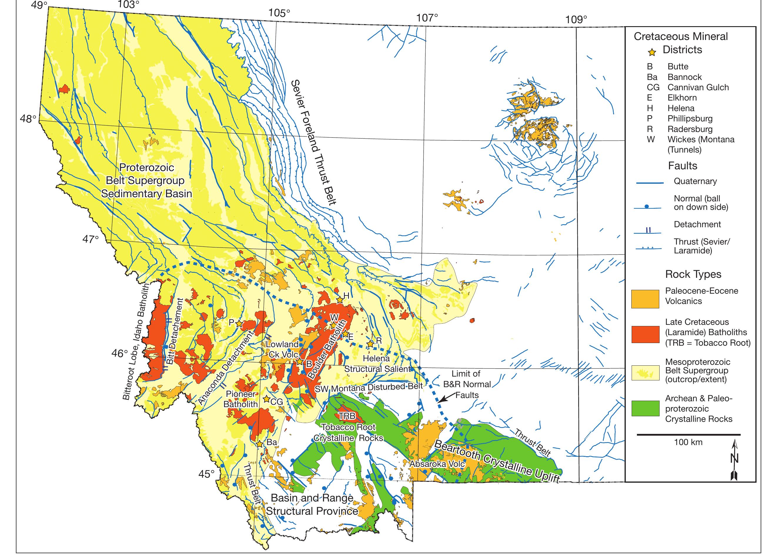 Fic. 1. geologic map of west-central montana, modified from
