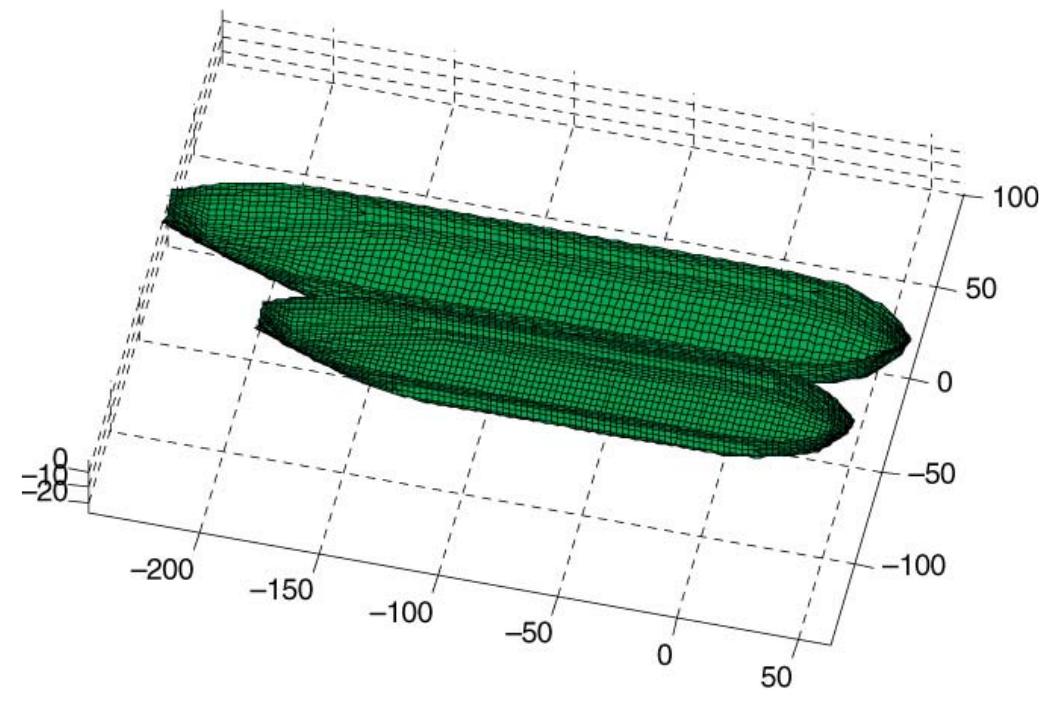 Mesh generation of side-by-side moored fpso/lng and lng