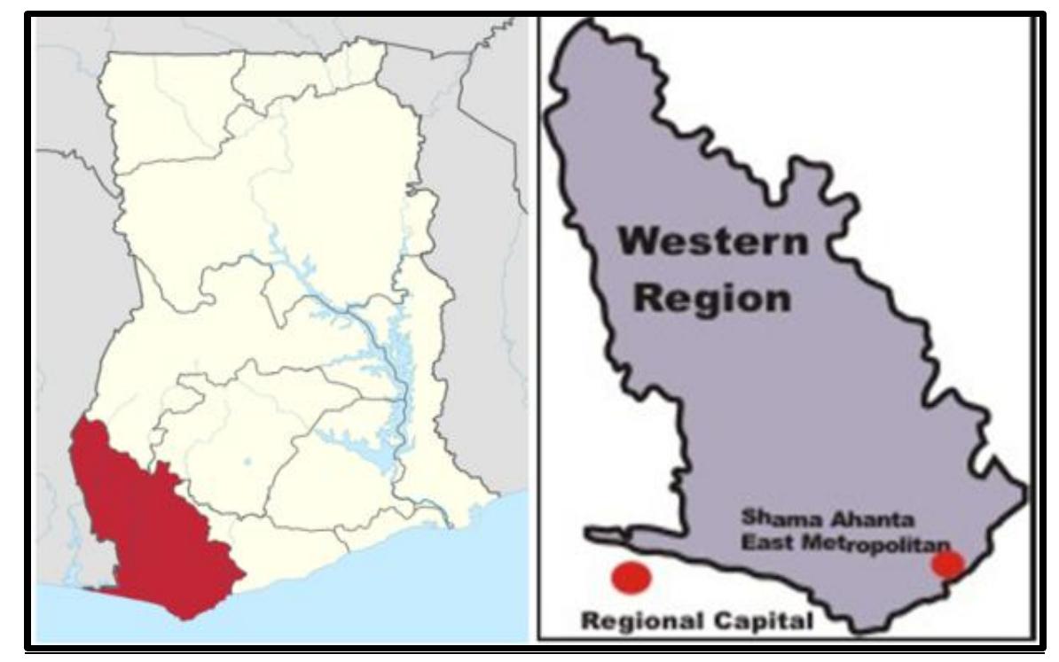 Map of western region of ghana. eleven out of twenty-two