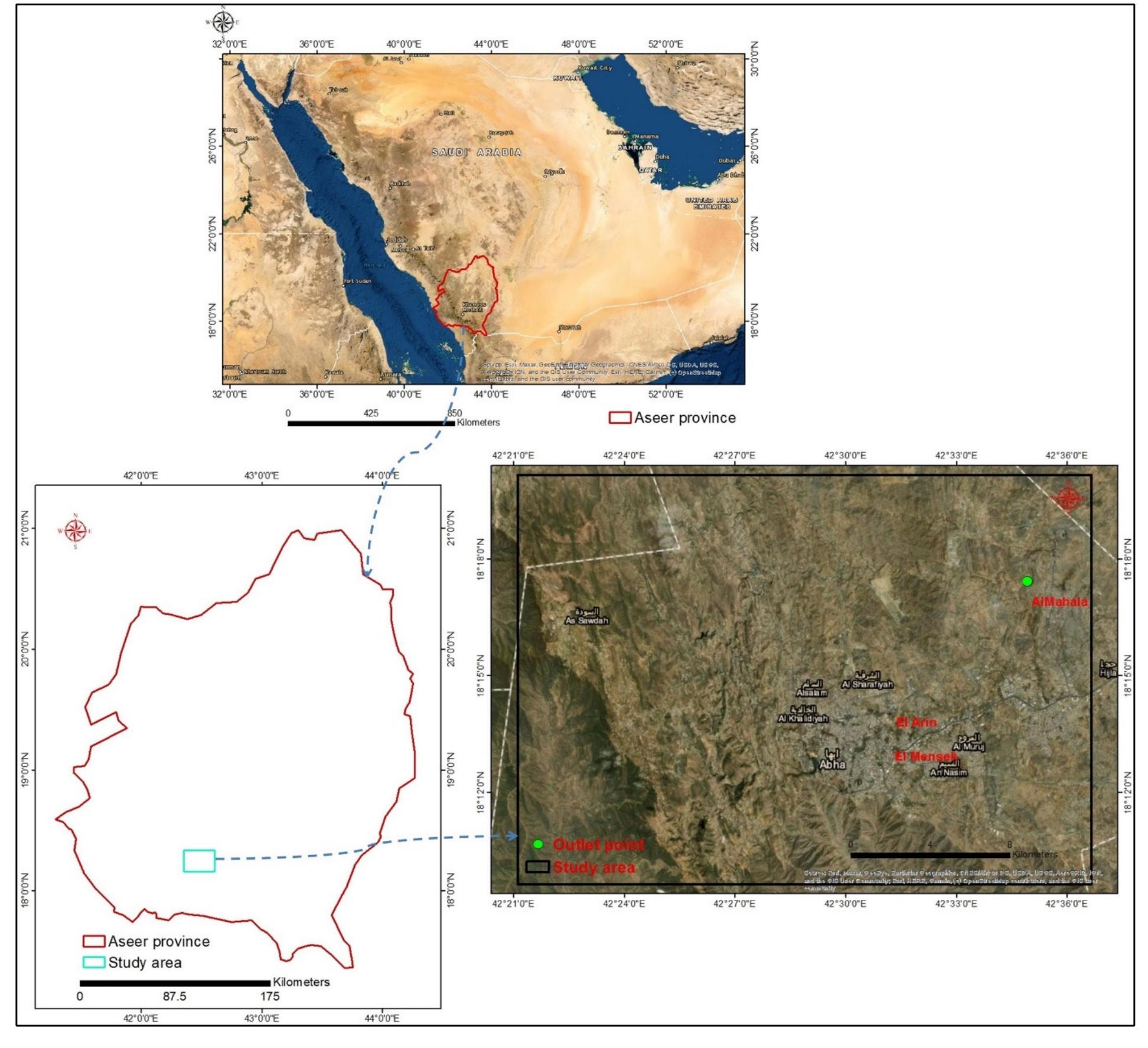 Base map of the abha city.