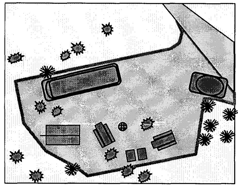 This schematic plan of the universal design for campsite 11