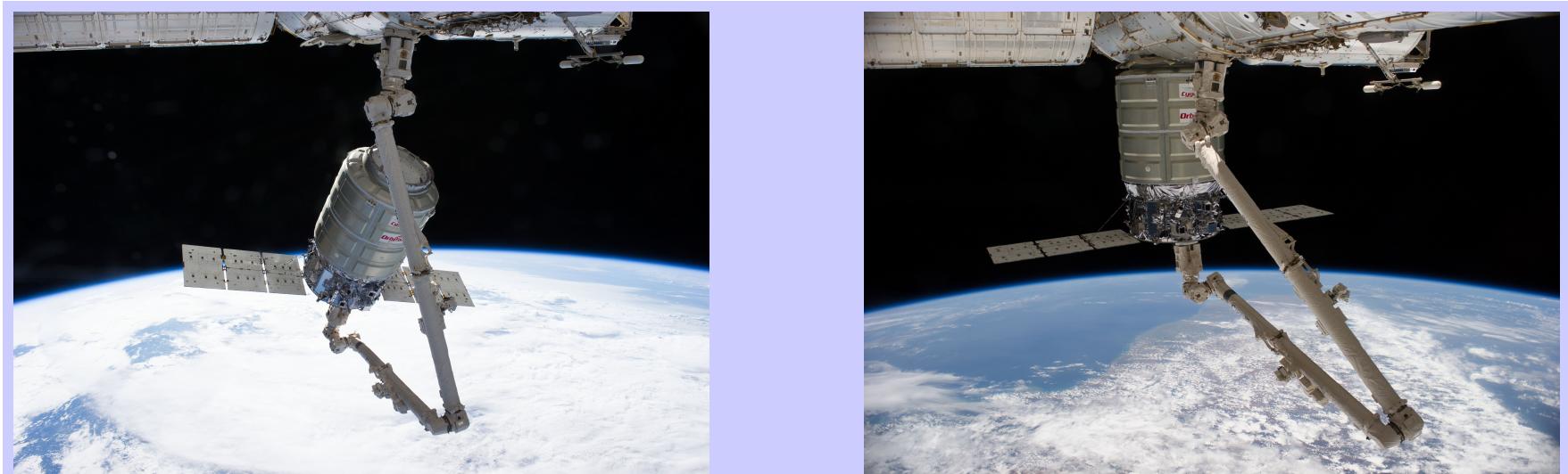 3: the left figure depicts the iss robotic arm while