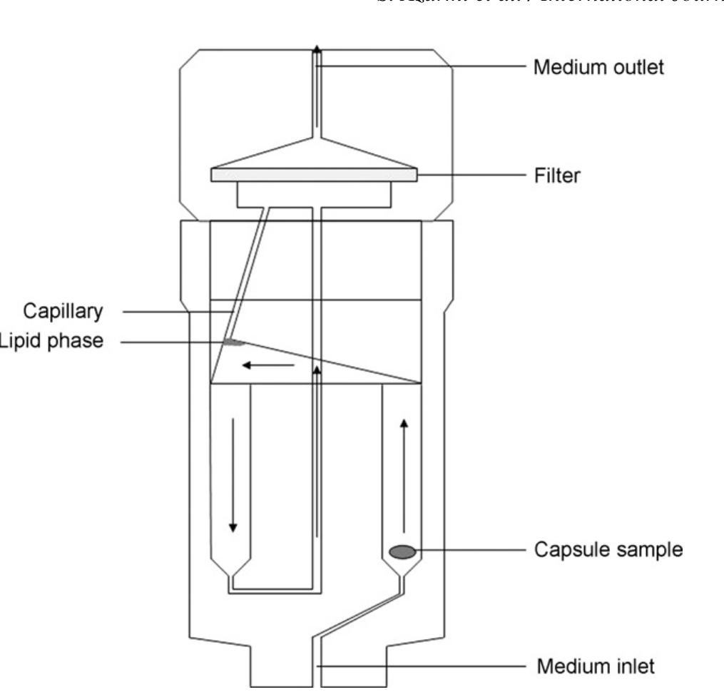Schematic view of flow-through cell designed for
