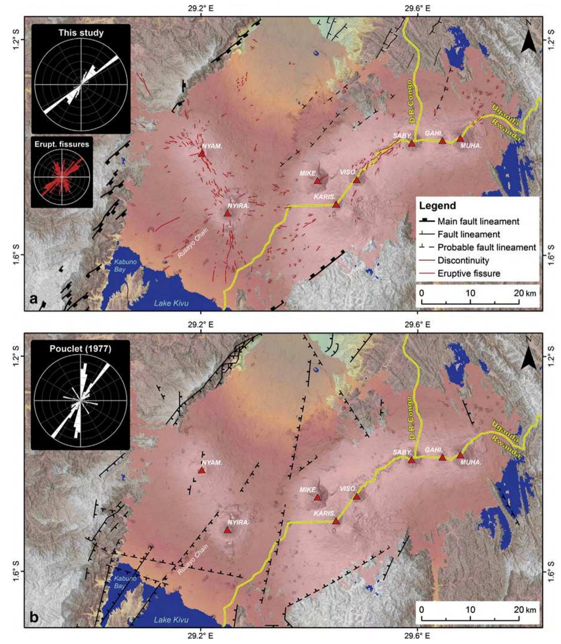 Simplified geological maps of the virunga volcanic province
