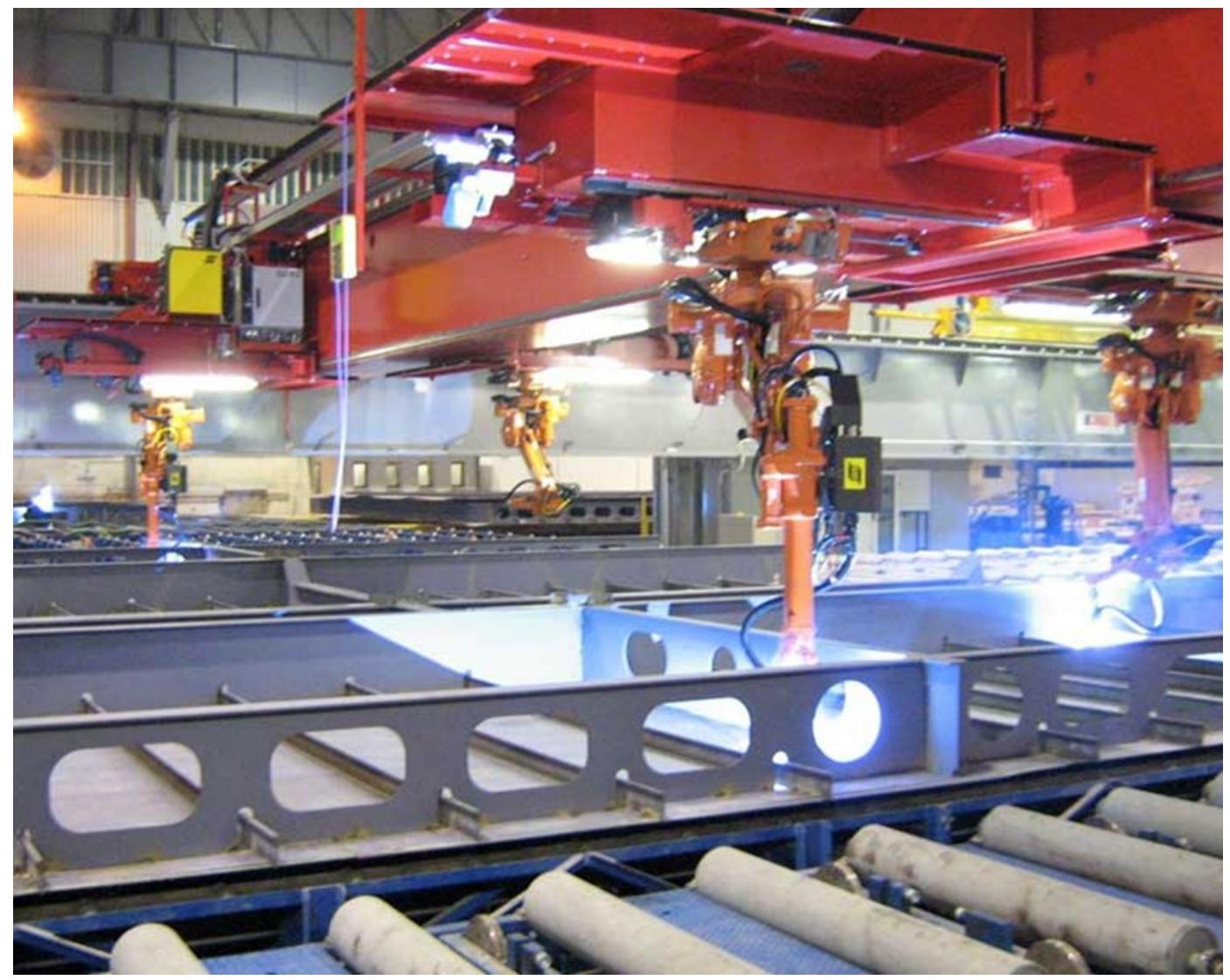 Autonomous welding line robot for shipbuilding (https: