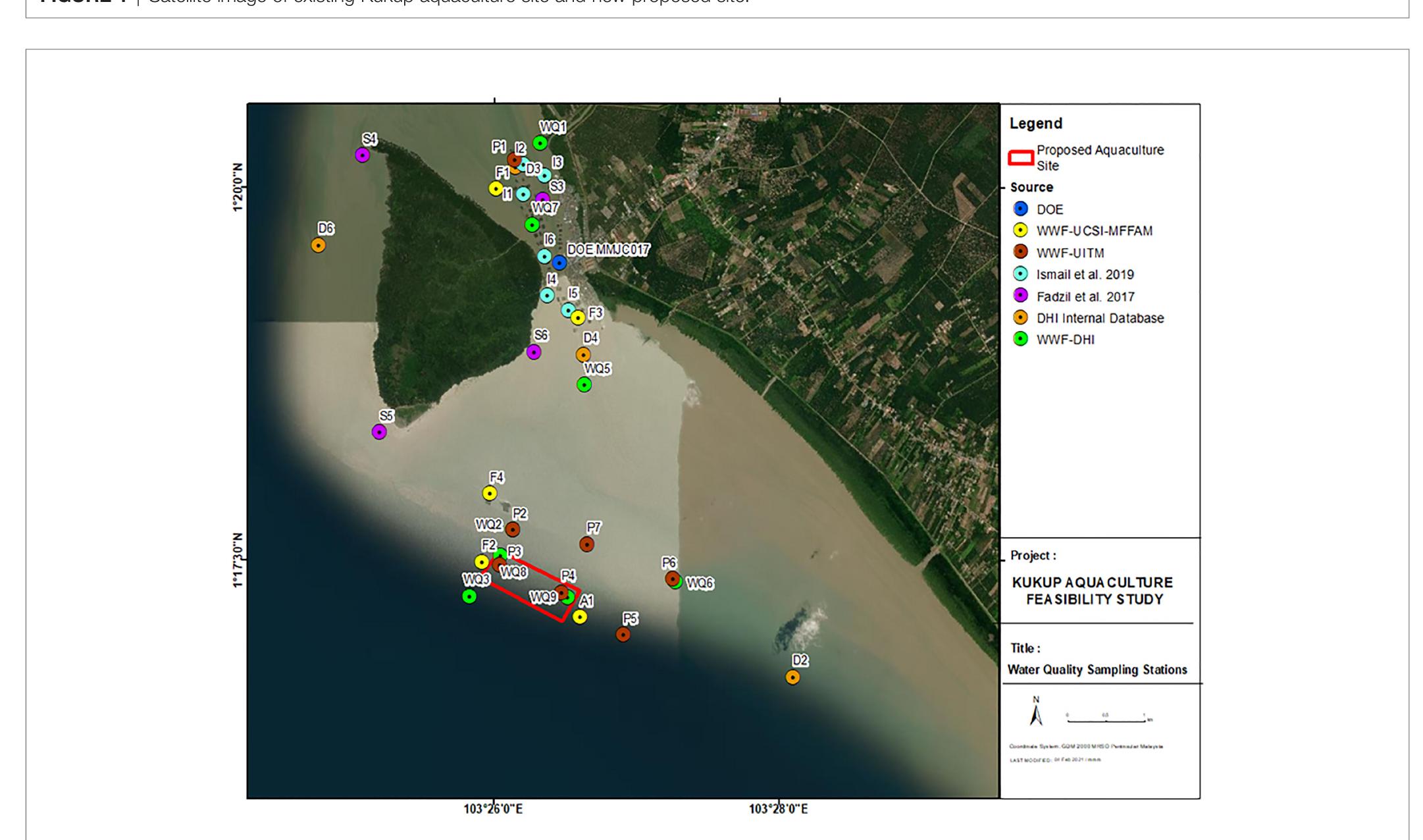 | water quality and marine sediments sampling stations from