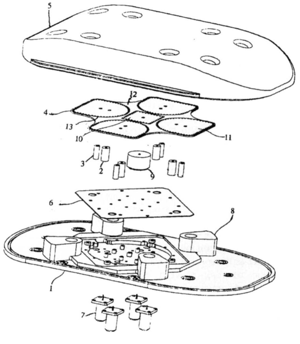 A shows an exploded view of the antenna module [5],
