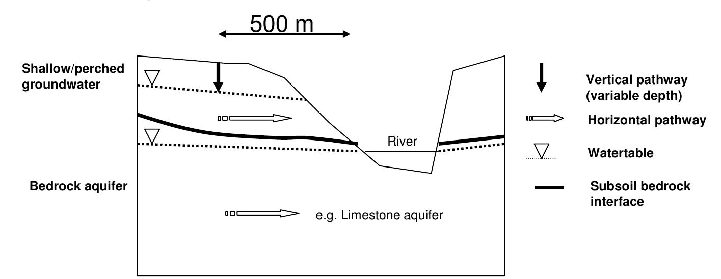 Generic diagram of vertical and horizontal pathways to a