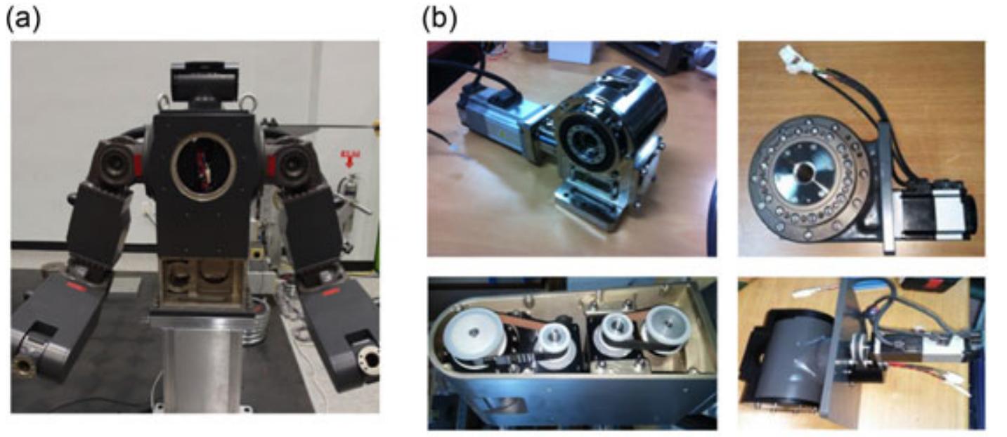 Mechanical design of the upper-body system. (a) overall