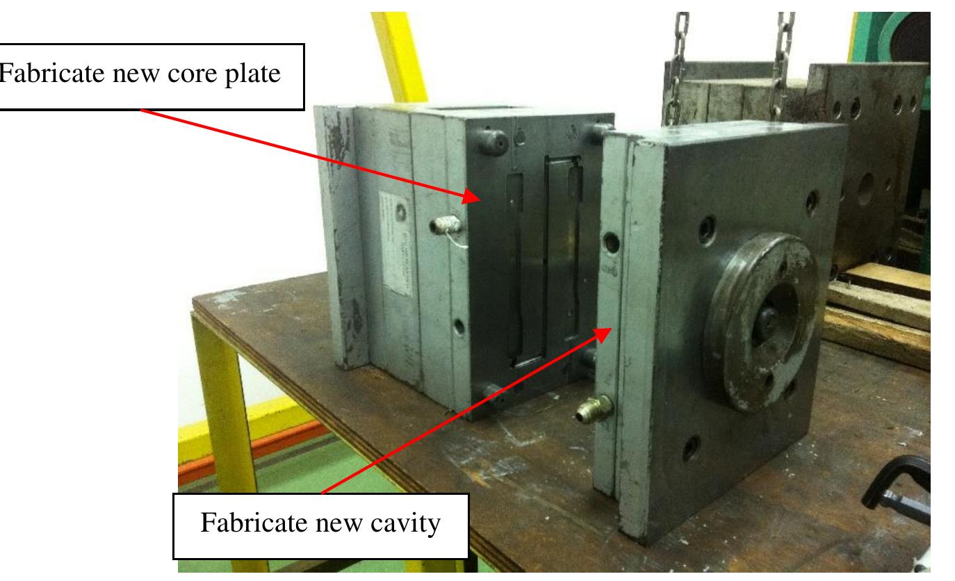 Figure 2 - Interchangeable core and cavity plates for
