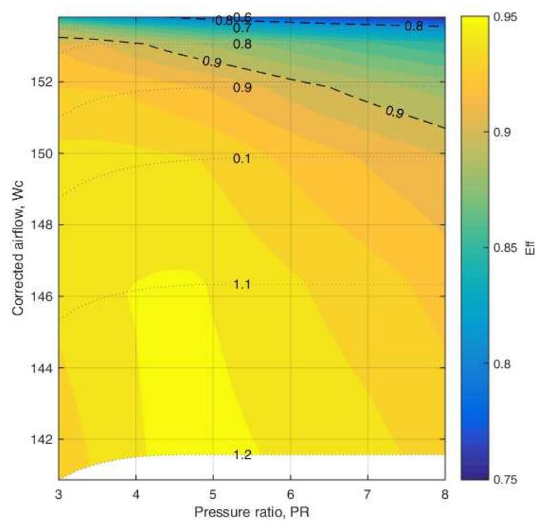 Jt9d low pressure turbine map