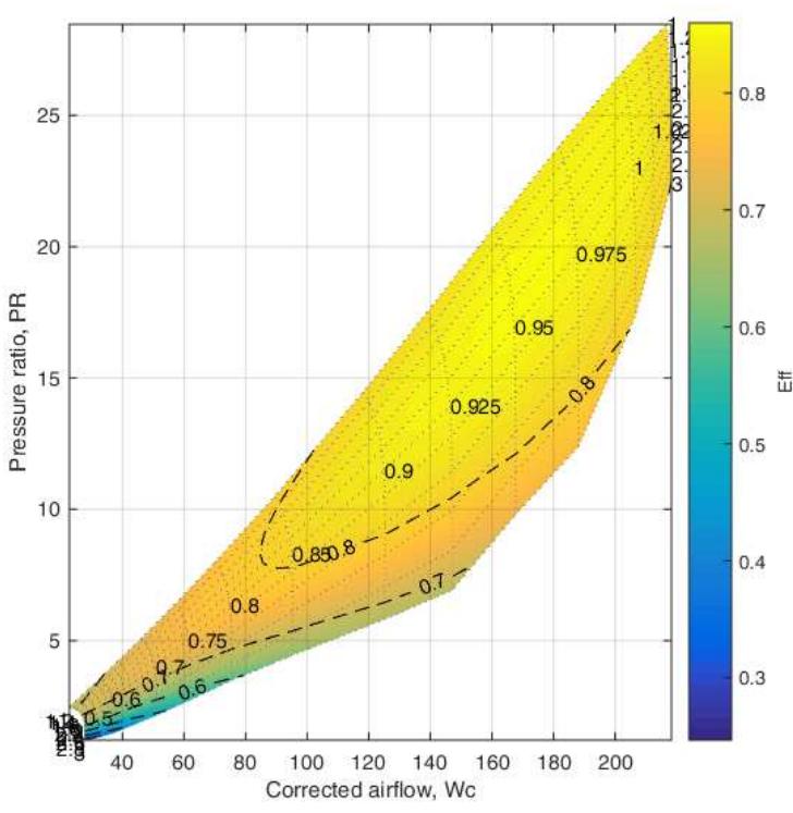 Jt9d high pressure compressor map