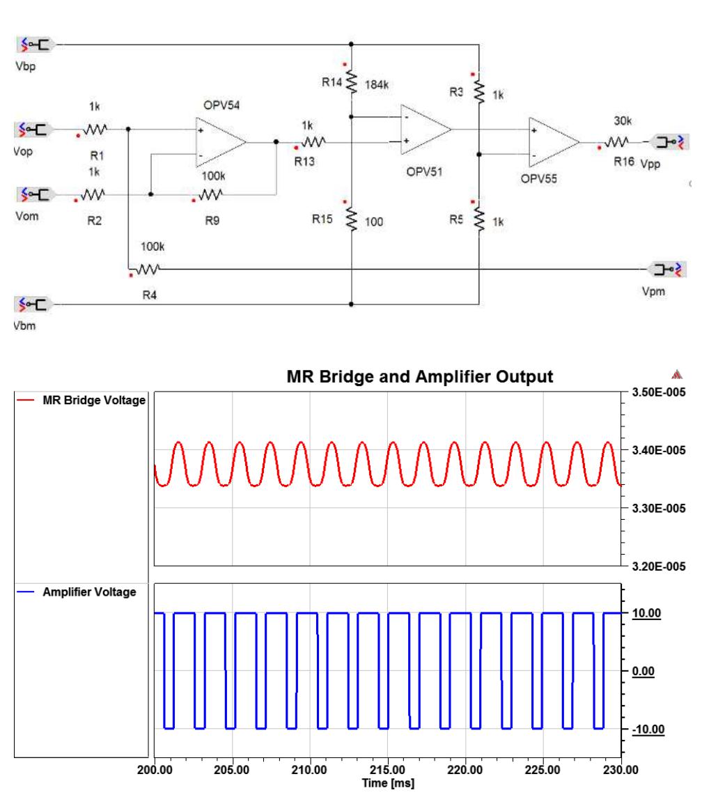 Comparator Amplifier Electrical Circuit And The Output