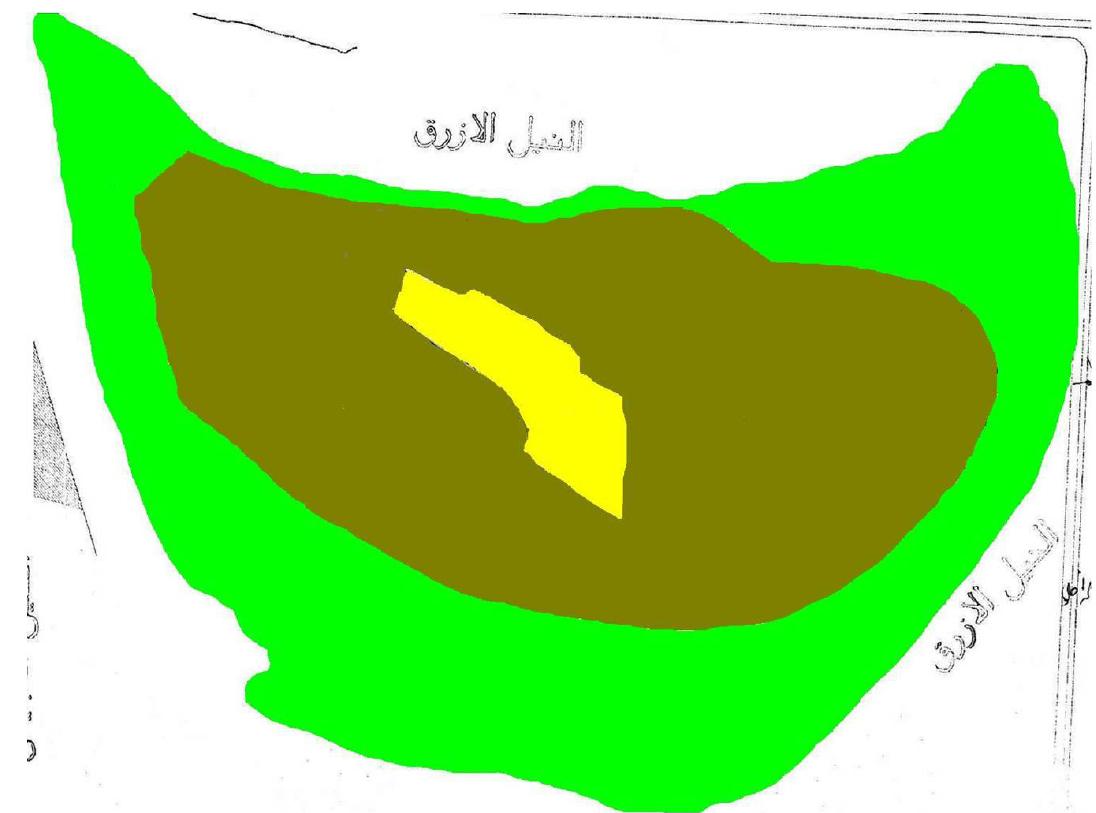 A hand drawn map that illustrates the three zones of tuti.